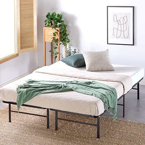 Zinus SmartBase Essential Mattress Foundation with Bamboo Slats / Metal Platform Bed Frame / Sustainable Bamboo Slat Support / No Box Spring Needed / Easy Assembly, Queen