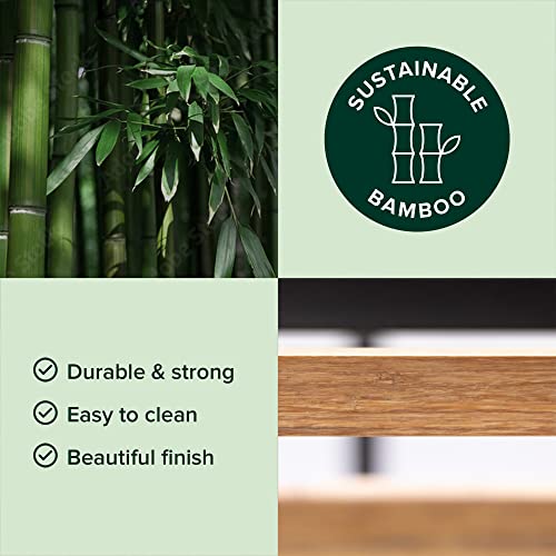 Zinus SmartBase Essential Mattress Foundation with Bamboo Slats / Metal Platform Bed Frame / Sustainable Bamboo Slat Support / No Box Spring Needed / Easy Assembly, Queen