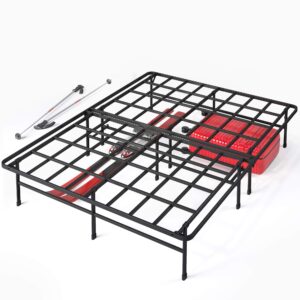 zinus smartbase super heavy duty mattress foundation with 4400lbs weight capacity / 14 inch metal platform bed frame / no box spring needed / sturdy steel frame / underbed storage, full