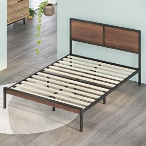 ZINUS Mory Metal Platform Bed Frame with Split Headboard / Wood Slat Support / No Box Spring Needed / Easy Assembly, Queen