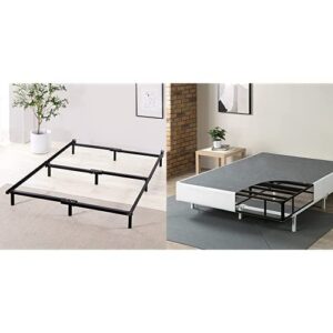 zinus compack 7 inch metal bed frame & 9 inch metal smart box spring set, quick assembly, full