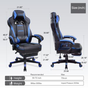 LUCKRACER F59 Gaming Chair (Blue)