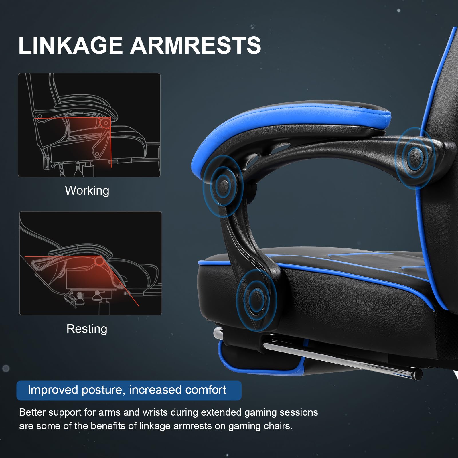 LUCKRACER F59 Gaming Chair (Blue)