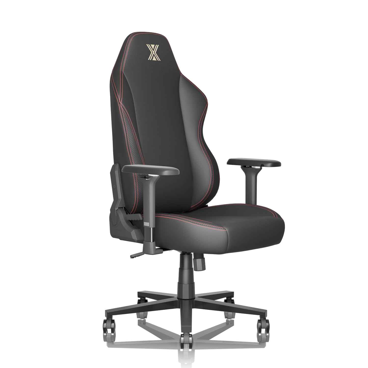 Gaming Chair Ergonomic Office Chair Desk Chair with Lumbar Support Flip Up Arms Headrest PU Leather Executive High Back Computer Chair for Adults Women Men, Fabric Black