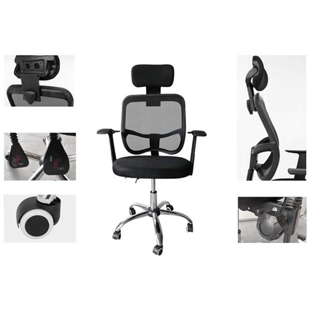 Office Chair Gaming Chair Computer Chair Executive Office Chair - High Back Office Chair with Footrest and Thick Padding - Reclining Computer Chair with Ergonomic Segmented Back, Black