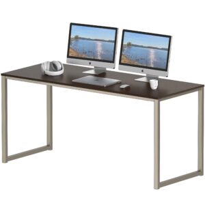 shw home office 55-inch computer desk, 24" deep, espresso