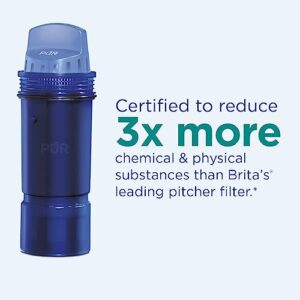 PUR PLUS Water Pitcher & Dispenser Replacement Filter 3-Pack, Genuine PUR Filter, 3-in-1 Powerful Filtration for More Chemical & Physical Substance Reduction, 6-Month Value, Blue (CRF950Z3)