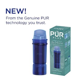 PUR PLUS Water Pitcher & Dispenser Replacement Filter 3-Pack, Genuine PUR Filter, 3-in-1 Powerful Filtration for More Chemical & Physical Substance Reduction, 6-Month Value, Blue (CRF950Z3)