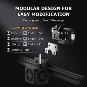 Official Creality Direct Drive Sprite Extruder SE Kit, Dual Gear Extruder with 5PCS d0.4mm MK Nozzles for Creality Ender 3/Ender 3 V2/Ender 3 Pro/Ender 5/Ender 5 Pro/Ender 5 Plus/CR 10 3D Printers