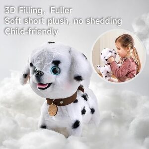 OR OR TU Walking Barking Toy Dog with Remote Control Leash, Plush Puppy Electronic Interactive Toys for Kids, Shake Tail,Pretend Dress Up Realistic Stuffed Animal Dog Age 3 4 5+ Years Old Best Gift