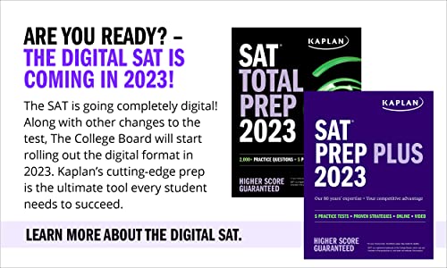 SAT Prep Plus 2023: Includes 5 Full Length Practice Tests(2 in the book and 3 online), 1500+ Practice Questions, + 1 Year Online Access to ... College Board Tests (Kaplan Test Prep)