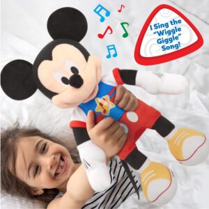 Disney Junior Mickey Mouse Funhouse Singing Fun Mickey Mouse 13 Inch Lights and Sounds Feature Plushie, Sings The Wiggle Giggle Song, Kids Toys for Ages 3 Up by Just Play