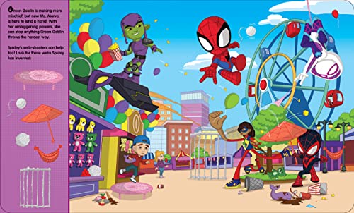 Marvel Spider-man Spidey and his Amazing Friends – Spidey on the Go! First Look and Find Activity Book and Spidey Plush Toy Gift Set – PI Kids