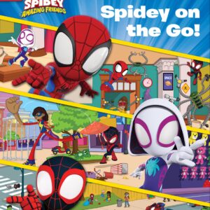 Marvel Spider-man Spidey and his Amazing Friends – Spidey on the Go! First Look and Find Activity Book and Spidey Plush Toy Gift Set – PI Kids