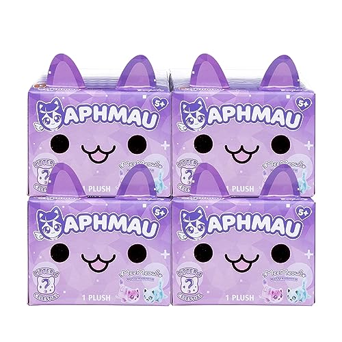 Aphmau Mini Mystery 6" Plush - Celestial Collection - 4 pack; YouTube Gaming Channel, Blind Box, 4 of 8 Unique Possible Unicorn MeeMeows, Official Merch