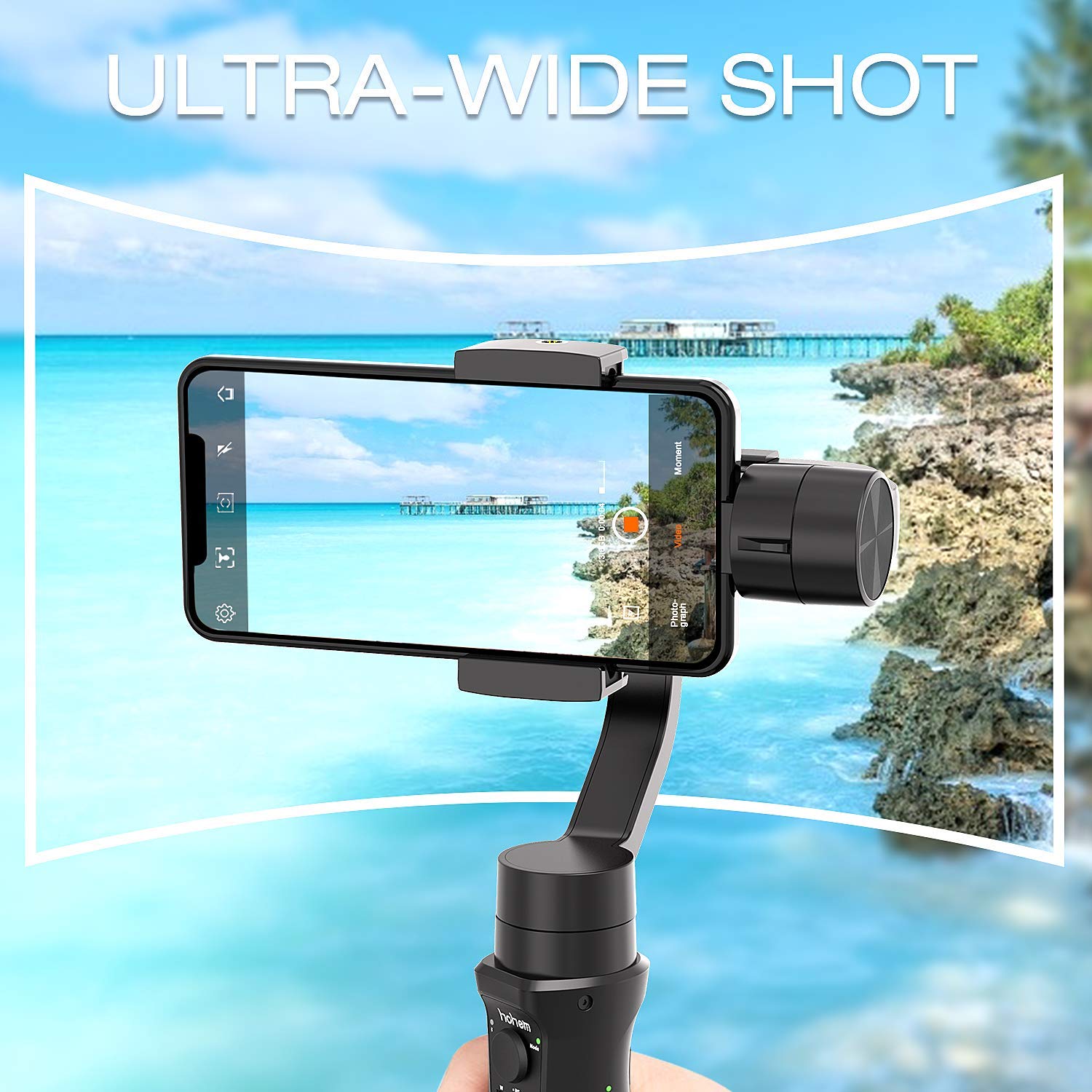 Hohem iSteady Mobile+ 3-Axis Gimbal Stabilizer for iPhone 14/13/12/11/mini/Plus/Pro/Max & Android Smartphones, Supports Inception/Face Tracking/Sports Mode Hohem Joy App (iSteady Mobile Plus)