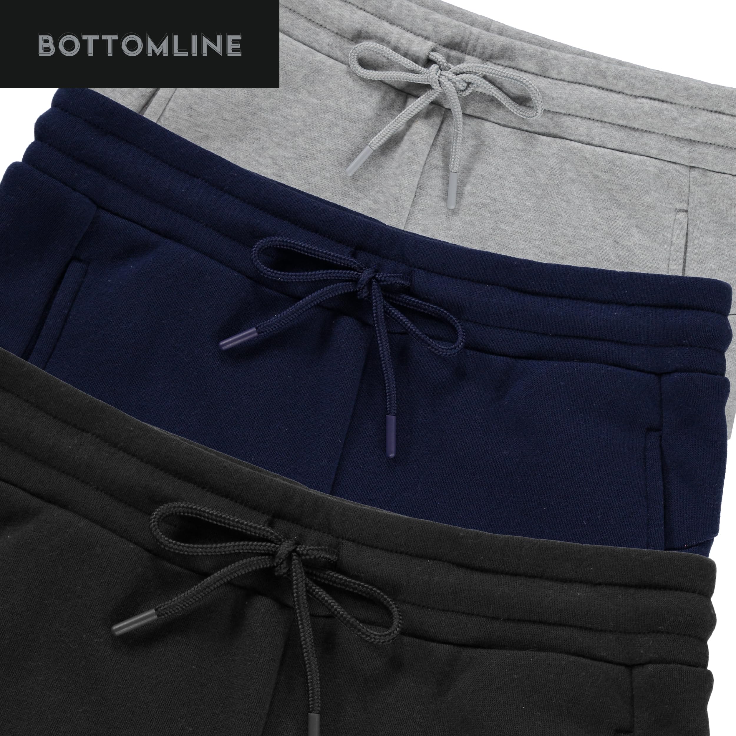 BottomLine 3 Pack Sweatpants Women, Comfortable Womens Sweatpants, Fleece Womens Joggers (Available in Plus)