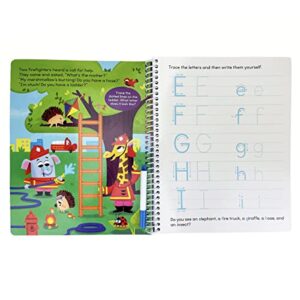 Write & Erase ABC and 123: Wipe Clean Writing & Tracing Workbook Skills for Preschool Kids and Up Ages 3-5: Includes Letter and Number Tracing, Early ... Erase Marker & Bonus Restickable Stickers.