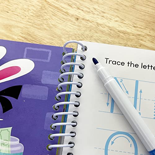 Write & Erase ABC and 123: Wipe Clean Writing & Tracing Workbook Skills for Preschool Kids and Up Ages 3-5: Includes Letter and Number Tracing, Early ... Erase Marker & Bonus Restickable Stickers.