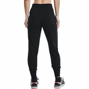 Under Armour Womens Rival Fleece Joggers, Black (001)/White, 3X