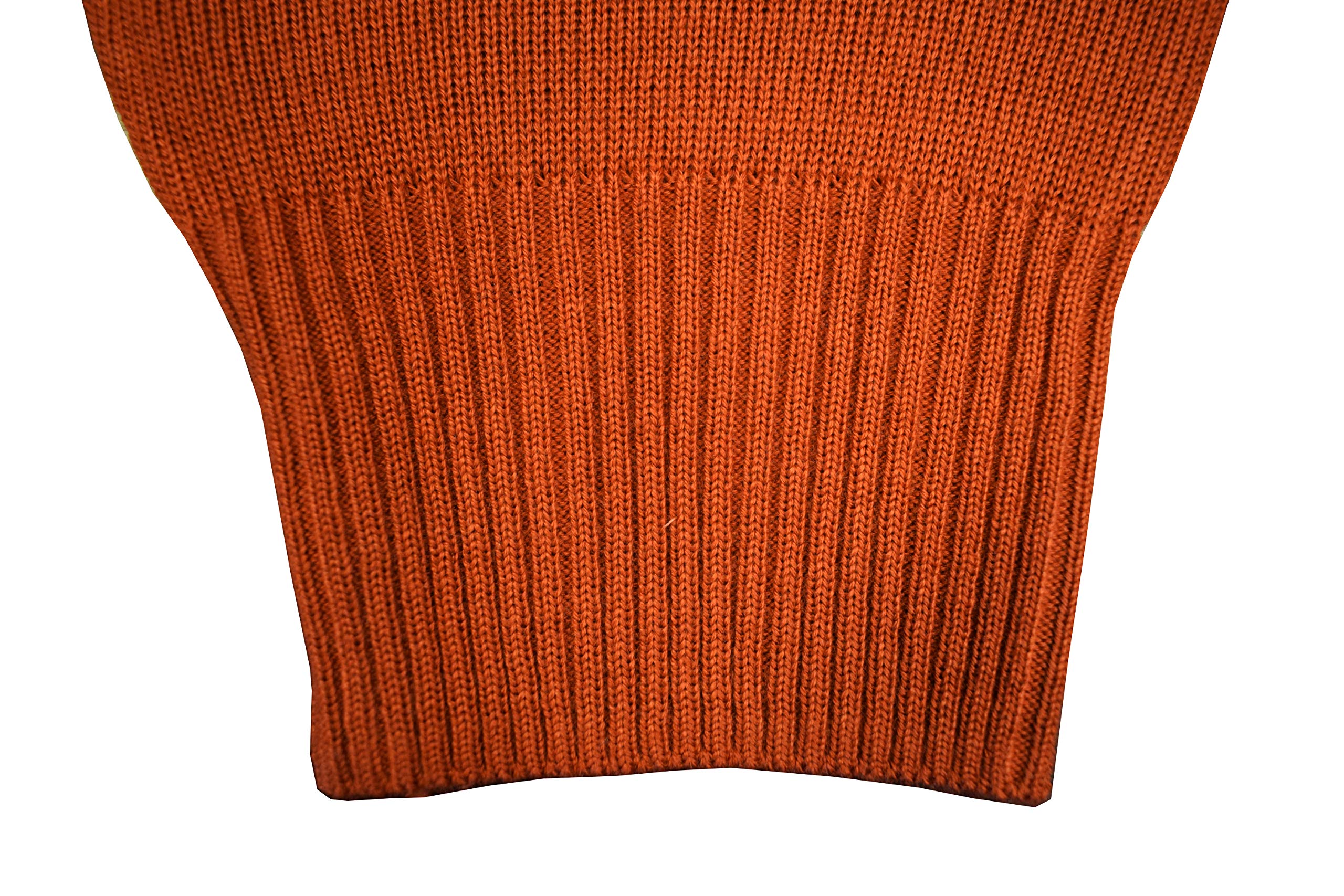 STACY ADAMS Men's Sweater, Vertical Neo Chain Front Design (4XL, PERSIMMON)