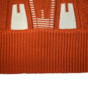 STACY ADAMS Men's Sweater, Vertical Neo Chain Front Design (4XL, PERSIMMON)