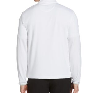 Callaway Men's Weather Series ¼ Zip Mock Neck Pullover For Men, Extended Sizes, Men’S Performance Apparel (Sizes Small-4Xl Big & Tall), White, 4X-Large