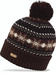 dakine maggie pom beanie - women's brown, one size