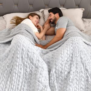 bearhug electric blanket king size 100" x 90" dual controller heated blanket, warm faux fur & soft sherpa, 10-heat levels & 1-12h auto off, 5 year warranty, over-heat protect, etl, machine washable