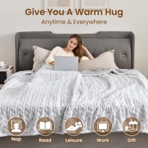 Bearhug Electric Blanket King Size 100" x 90" Dual Controller Heated Blanket, Warm Faux Fur & Soft Sherpa, 10-Heat Levels & 1-12H Auto Off, 5 Year Warranty, Over-Heat Protect, ETL, Machine Washable