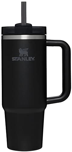 Stanley Quencher H2.0 FlowState Stainless Steel Vacuum Insulated Tumbler with Lid and Straw for Water, Iced Tea or Coffee, Smoothie and More, Black , 30 oz