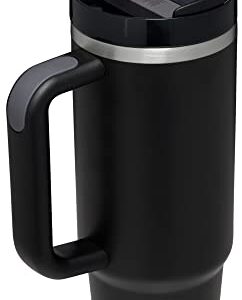 Stanley Quencher H2.0 FlowState Stainless Steel Vacuum Insulated Tumbler with Lid and Straw for Water, Iced Tea or Coffee, Smoothie and More, Black , 30 oz