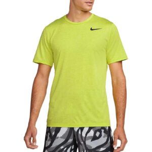 nike men's dri-fit utility static training tee, high voltage green, xl regular us