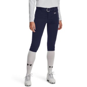 under armour womens utility softball pants 22, (410) midnight navy / / baseball gray, x-large