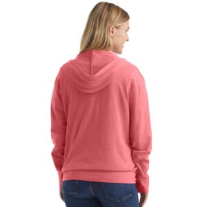 Hanes Women's Jersey Full Zip Hoodie, Briny Pink, Medium