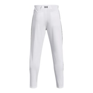 Under Armour Men's Utility Baseball Straight Leg Pant Pipe 22, (102) White/Midnight Navy/Midnight Navy, Medium