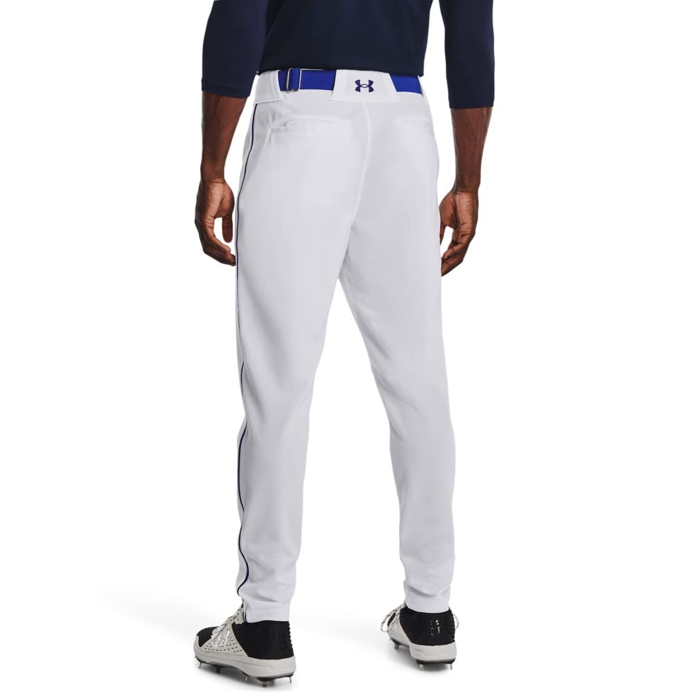 Under Armour Men's Utility Baseball Straight Leg Pant Pipe 22, (102) White/Midnight Navy/Midnight Navy, Medium