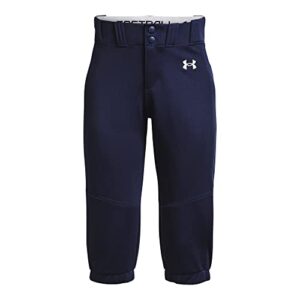 under armour girls utility softball pants 22, (410) midnight navy / / baseball gray, x-small