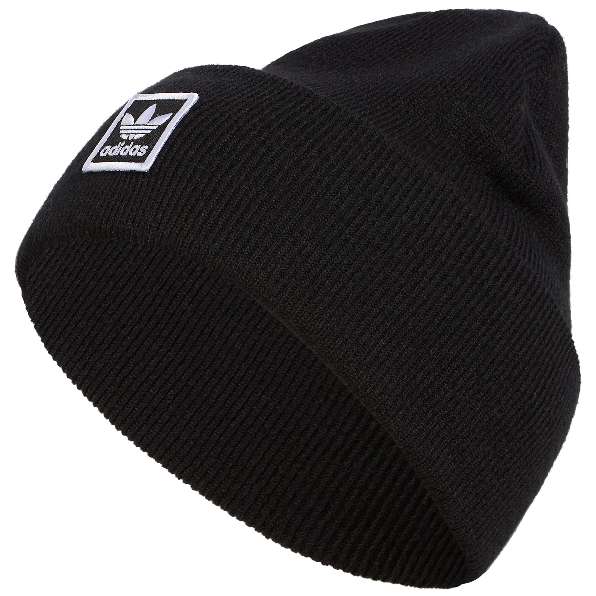 adidas Originals Tall Utility Cuff Beanie, Black/White, One Size