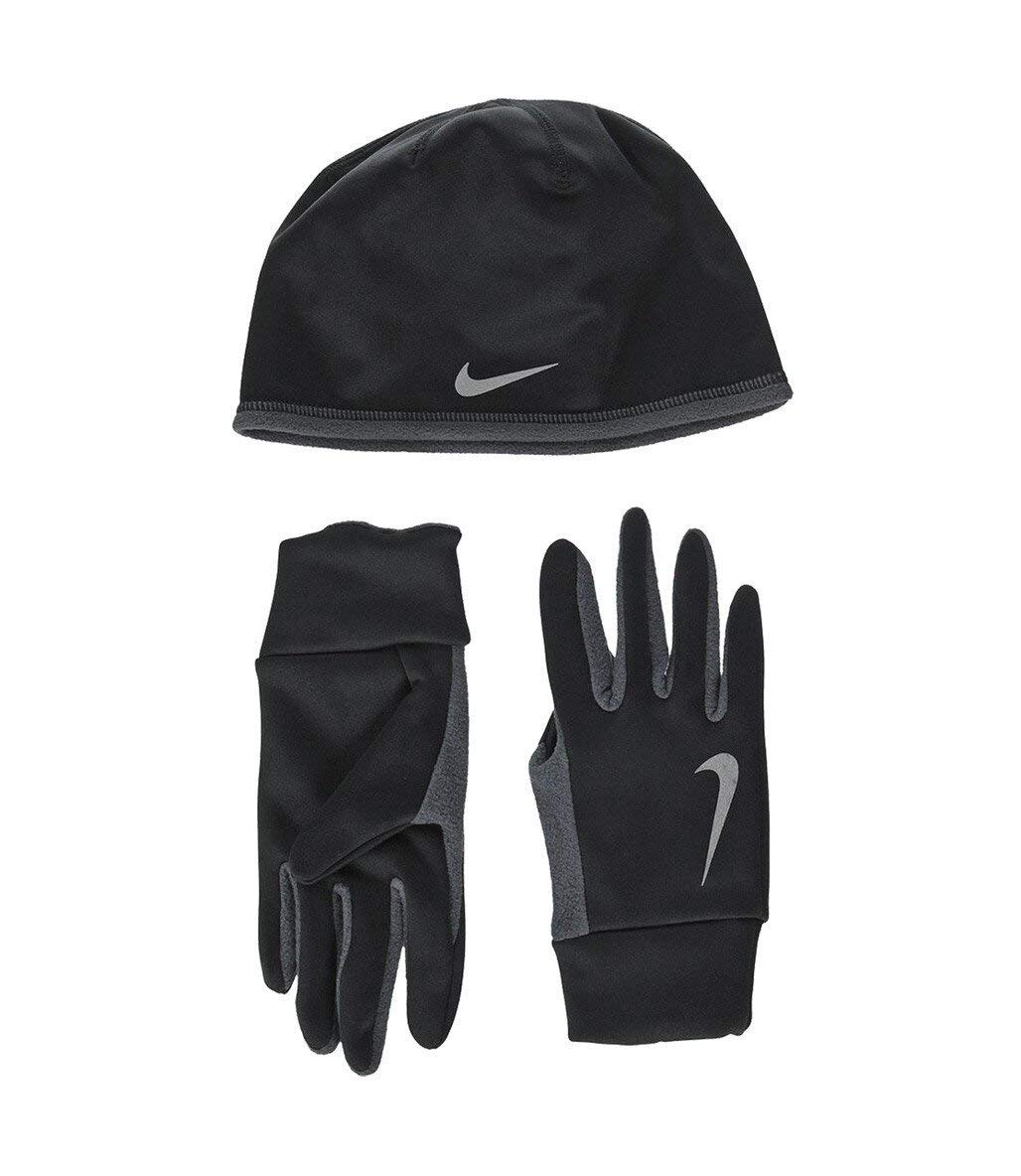 Nike Men's Run Thermal HAT and Glove Set S/M Black/Anthracite/Silver (N.RC.34.045)