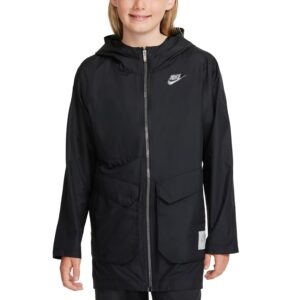 nike boy's nsw packable utility top (little kids/big kids) black md (10-12 big kid)