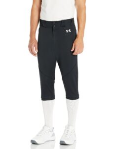 under armour men's utility baseball knicker 22, (001) black / / white, x-large