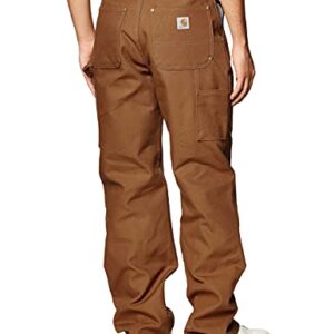 Carhartt mens Loose Fit Firm Duck Double-front work utility pants, Black, 44W x 32L US