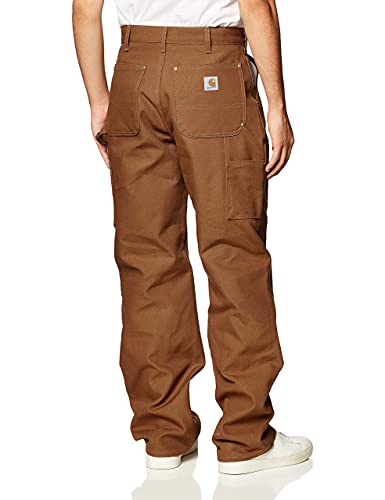 Carhartt mens Loose Fit Firm Duck Double-front work utility pants, Black, 44W x 32L US