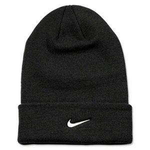 nike adult unisex stock cuffed knit beanie (black)