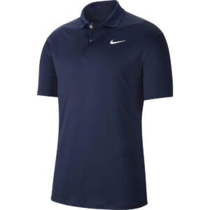 nike men's nike dri-fit victory polo, obsidian/white, x-large