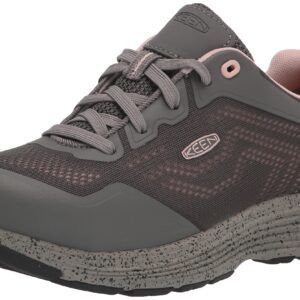 KEEN Utility Women's Sparta 2 Low Height Alloy Toe Industrial Work Shoes, Steel Grey/Peach Whip, 7 Wide