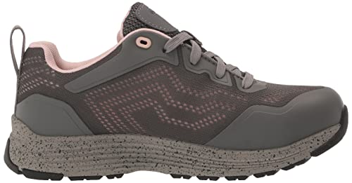 KEEN Utility Women's Sparta 2 Low Height Alloy Toe Industrial Work Shoes, Steel Grey/Peach Whip, 7 Wide