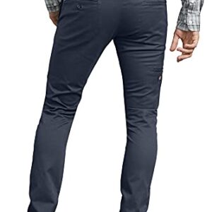 Dickies mens Skinny Straight-fit work utility pants, Dark Navy, 28W x 30L US