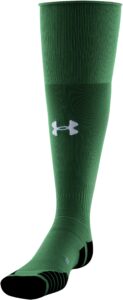 under armour adult soccer over-the-calf socks, 1-pair, forest green/black/white, large